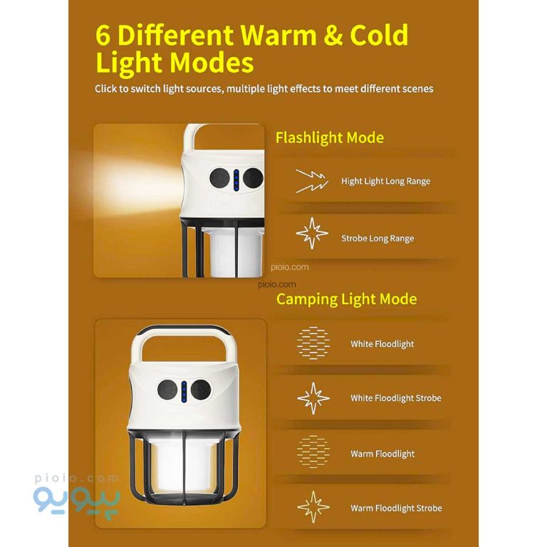 چراغ قوه فانوسی شارژی مدل Deepking DK-203 تک و عمده | فروشگاه اینترنتی پیویو